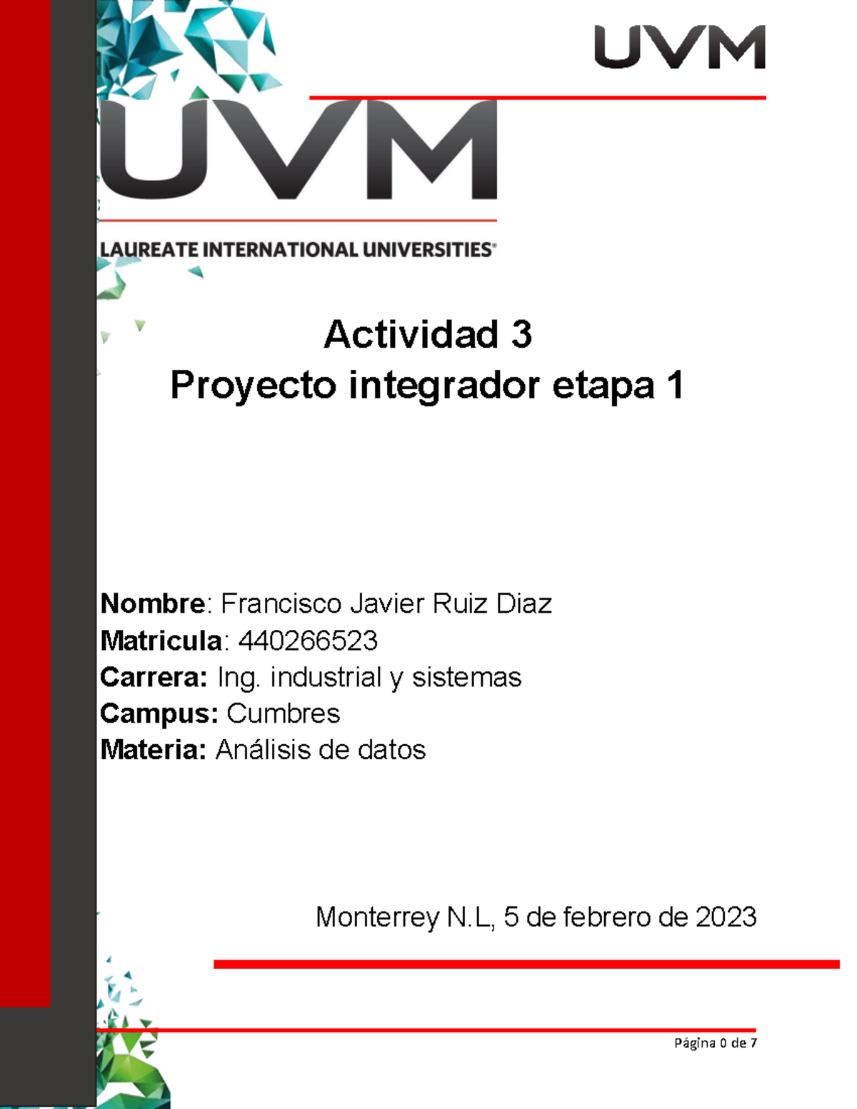 A3 FJRD - Proyecto Integrador Etapa 1: Análisis de Datos y Regresión ...