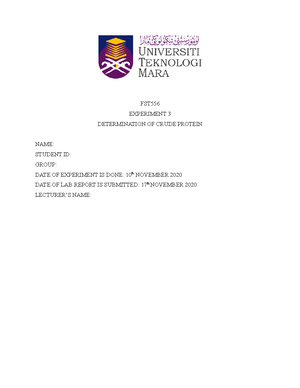 Lab report example - Lab 6: Biuret assay of protein content in egg ...