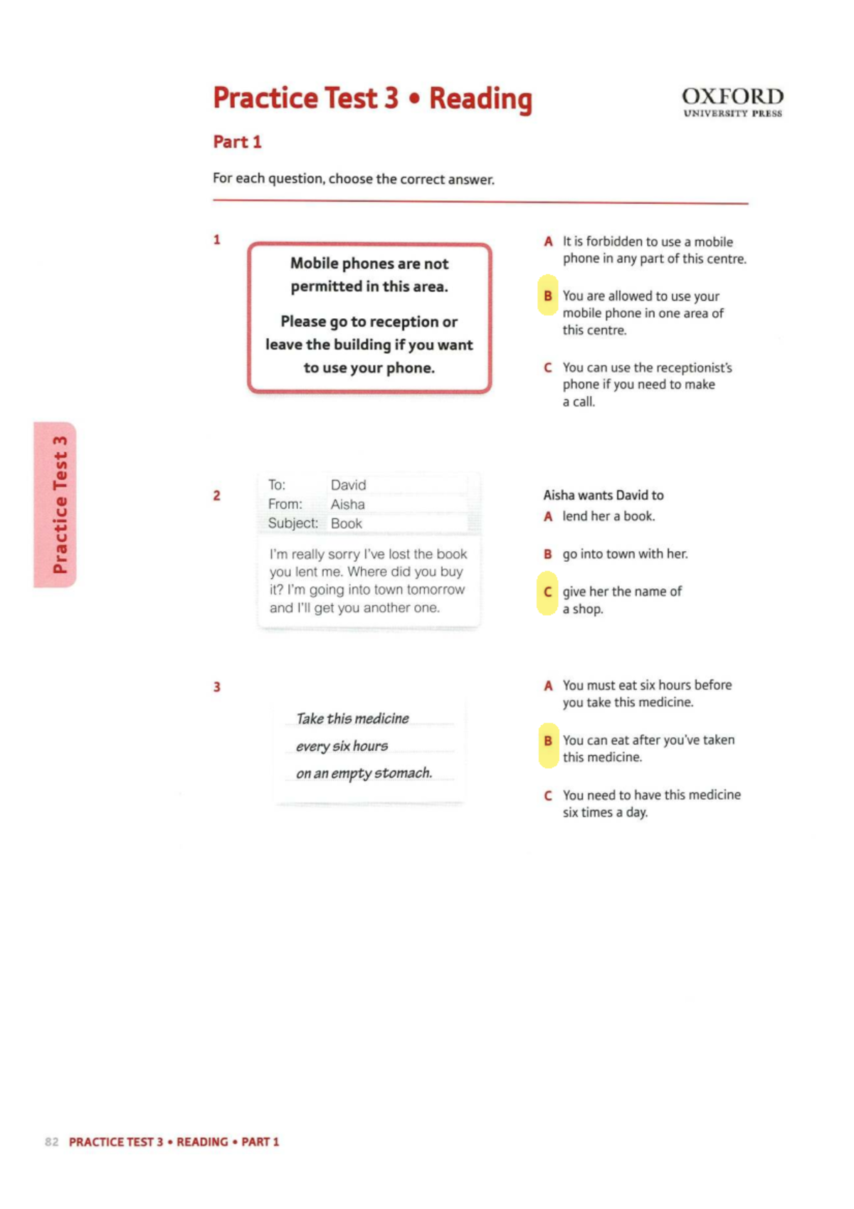 Oxford Test 3 - Practice Reading and Listening Exercises - Studocu