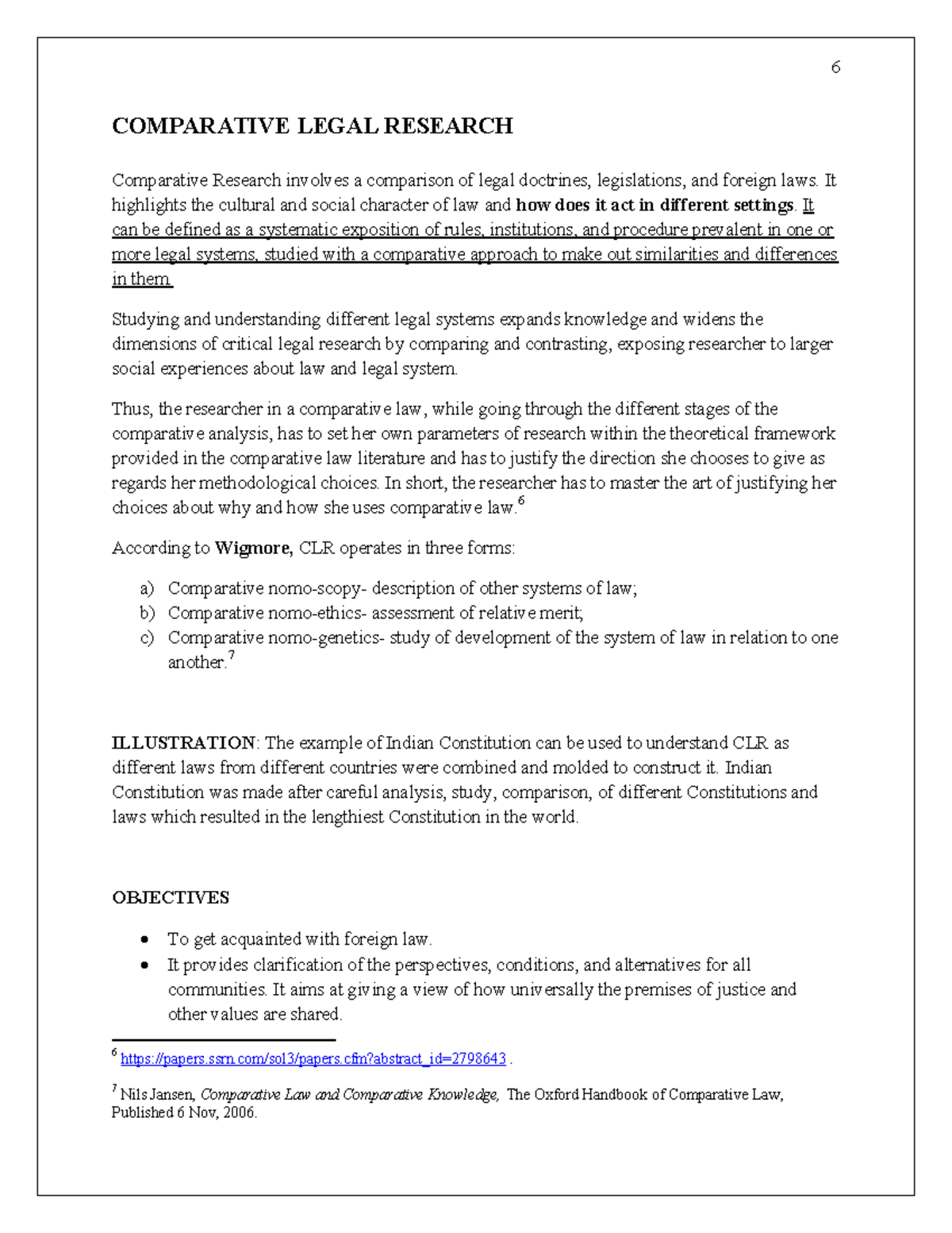 Comparative Legal Research: Types and Methodologies - Studocu