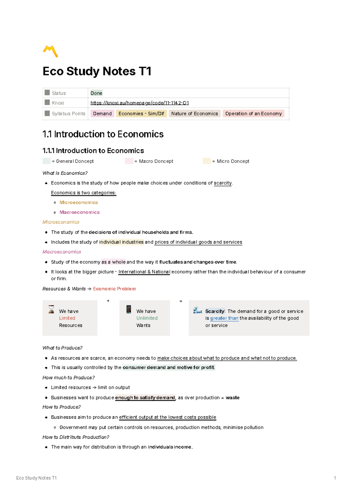 Economics T1 Study Notes: Demand, Supply, and Market Operations - Studocu