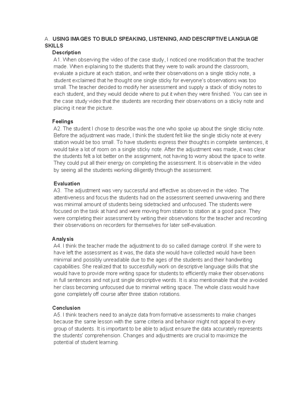 D091 task 1 - Introduction to curriculum - A. USING IMAGES TO BUILD ...