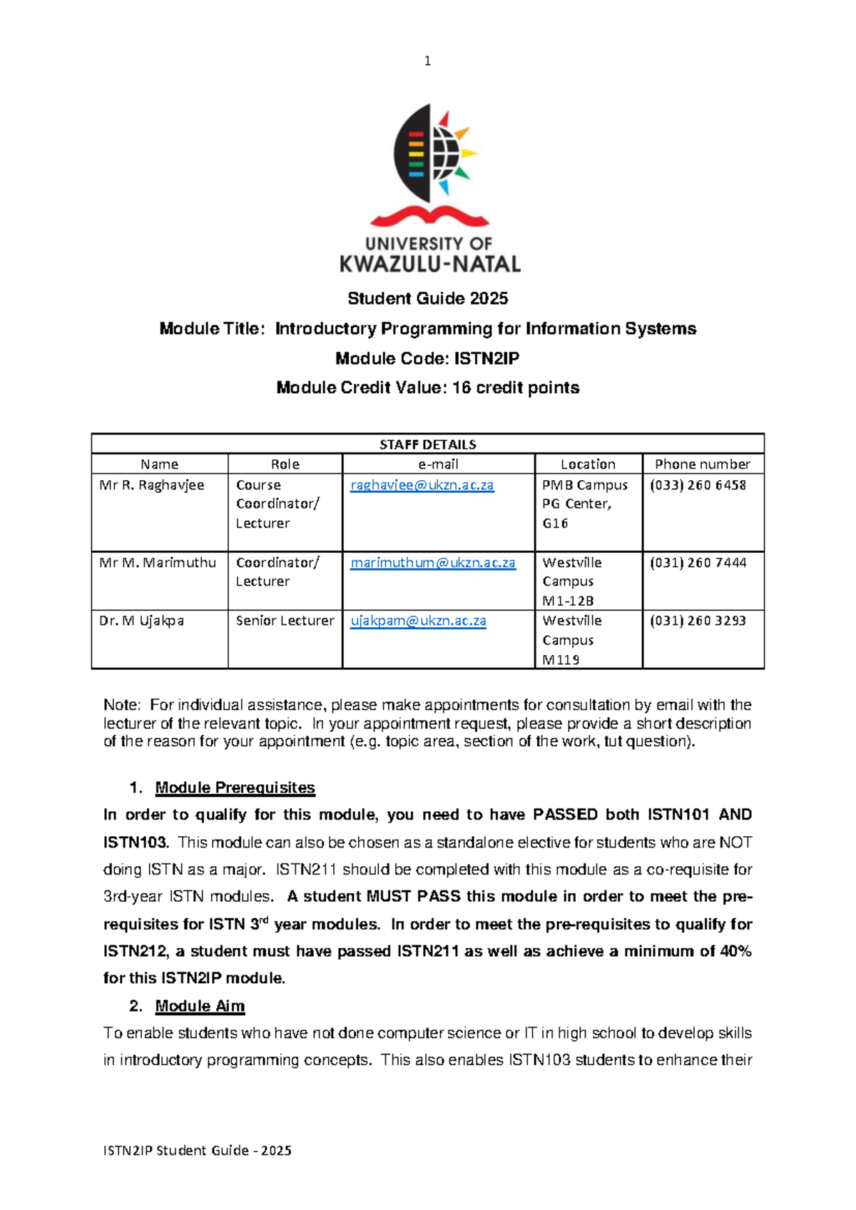 ISTN2IP Student Guide 2025: Introductory Programming Essentials - Studocu