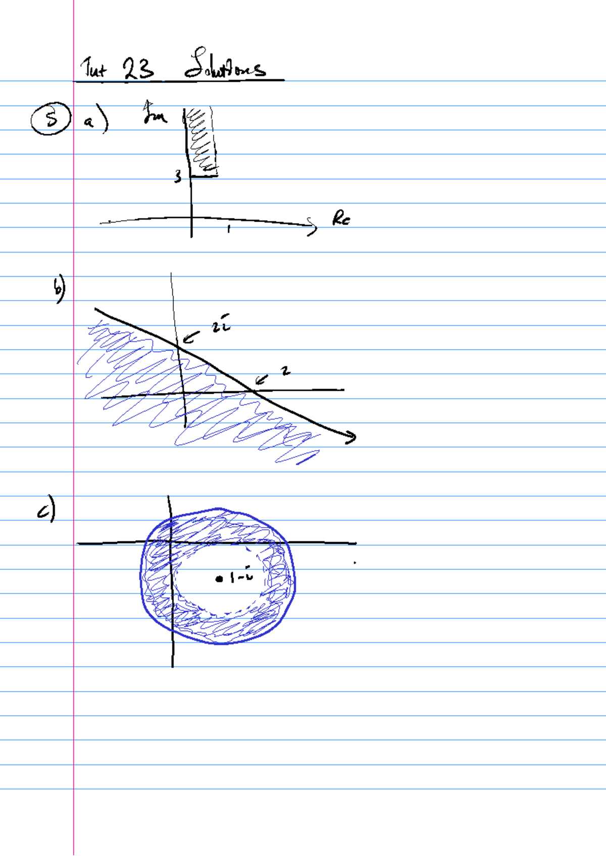 Tutorial 23 Solutions: Complex Analysis Problems and Answers - Studocu