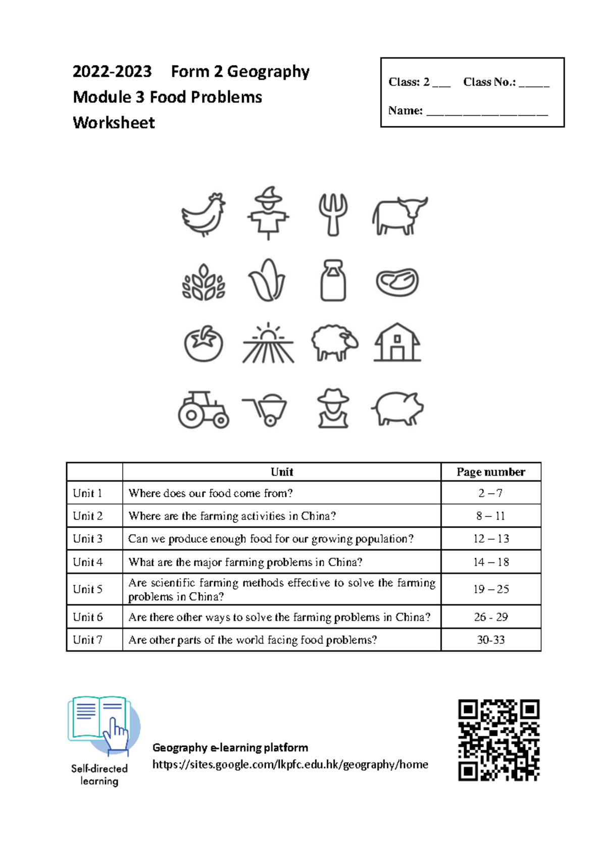 22-23 S2 Geog Booklet: Units 1-4 - Food Problems & Farming Issues - Studocu