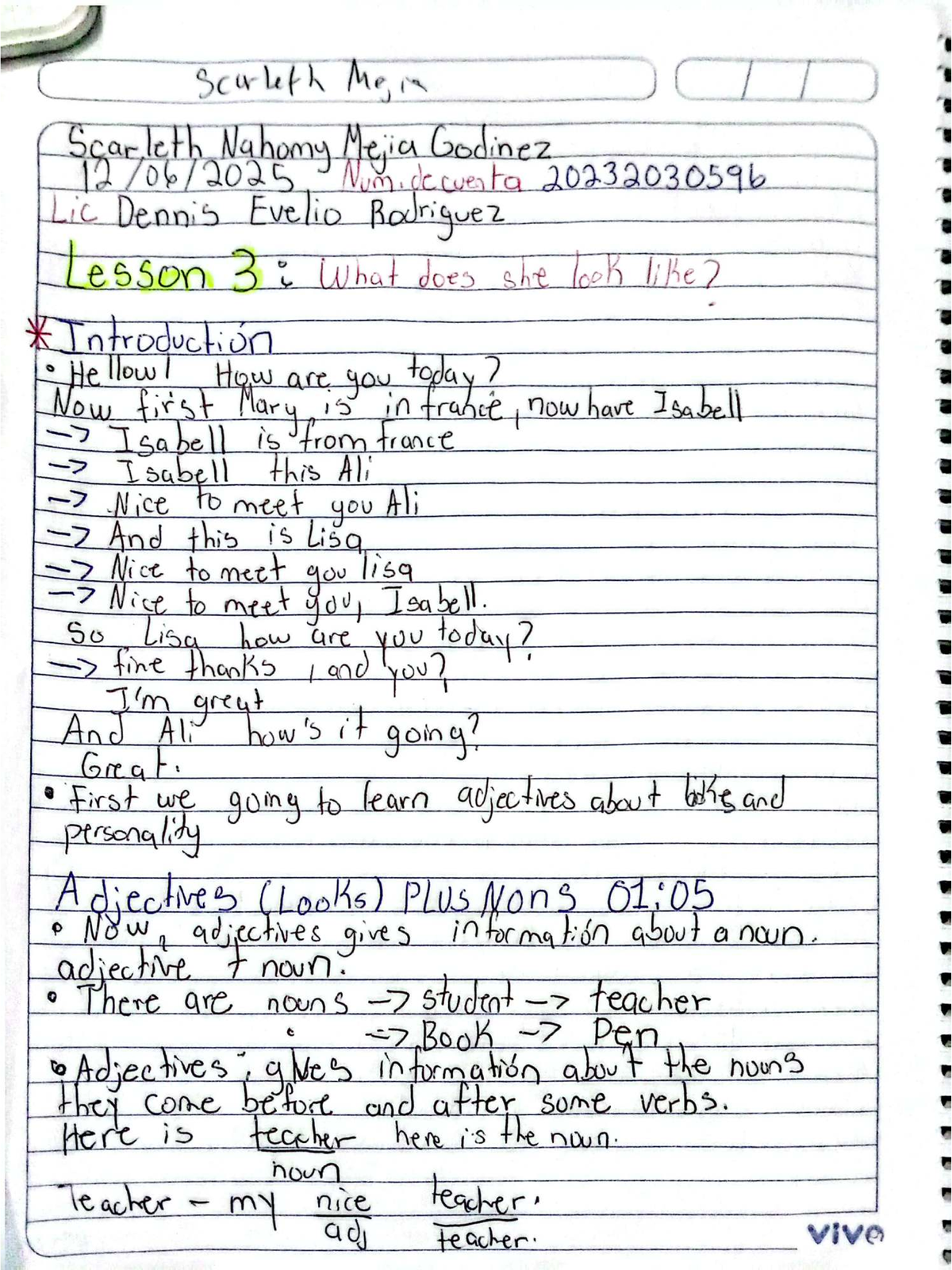 Lesson 3: What Does She Look Like? Adjectives & Vocabulary (ENG 101 ...
