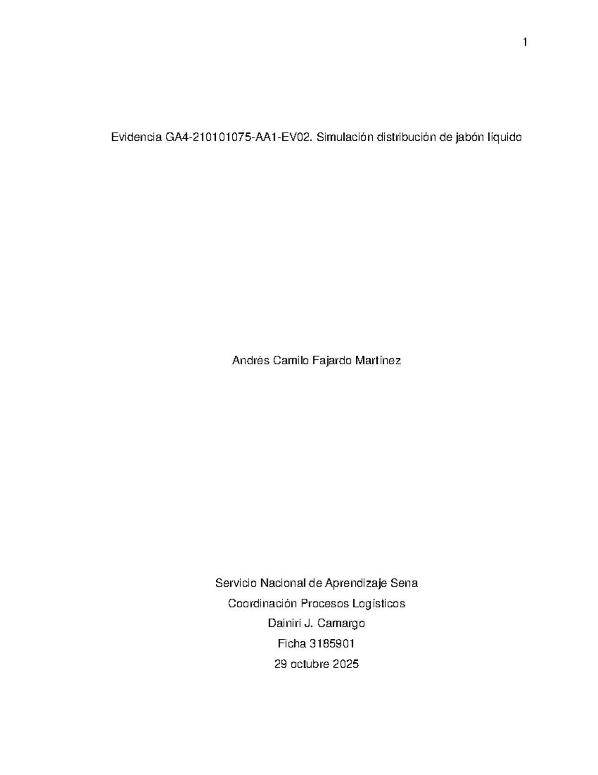 Simulación de Distribución de Jabón Líquido - Caso Estudio SENA 3185901 ...
