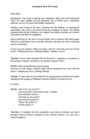 Intramurals-Script-Final - Intramural Meet 2024 Script TITA KIT ...
