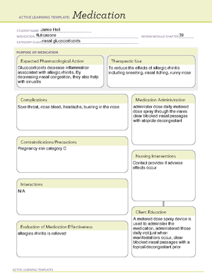 Isoniazid - medication card - ACTIVE LEARNING TEMPLATES Medication ...