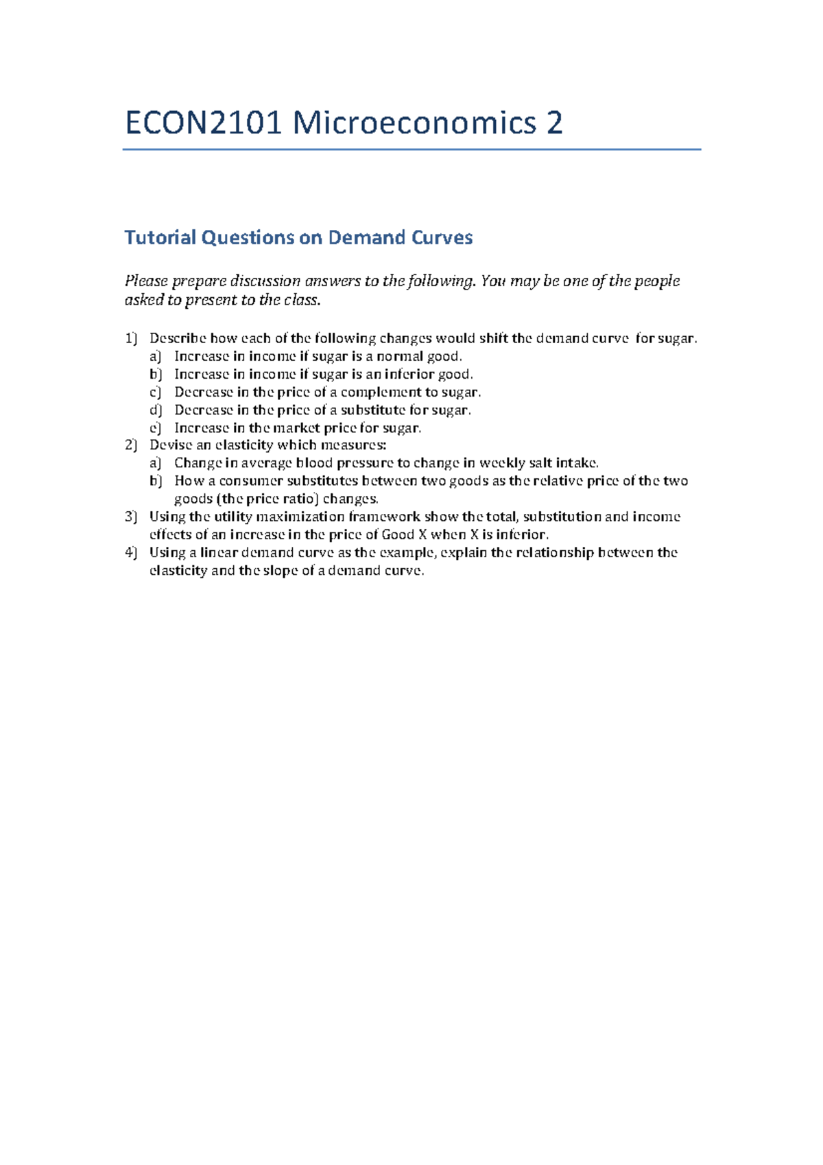 ECON2101 2017 Tutorial Demand Curves v1 - ECON2101 Microeconomics ...