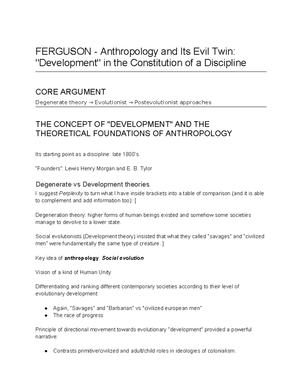 Ferguson - Anthropology and Its Evil Twin: Development Theories ...
