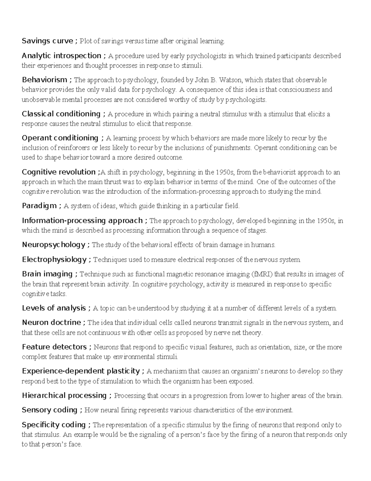 Cognitive Psychology PSY101 Unit 1 Study Guide: Key Concepts & Theories ...