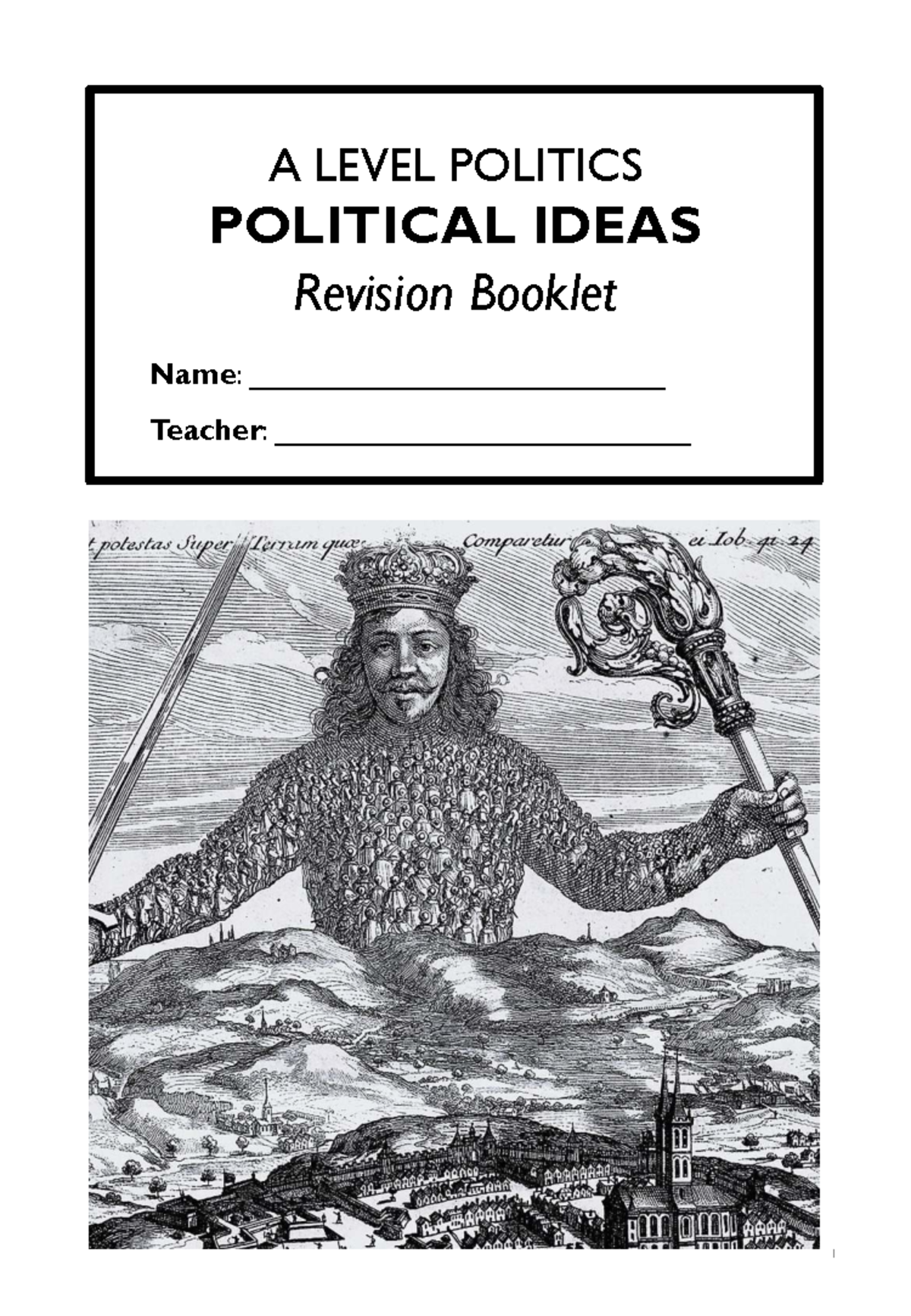 A LEVEL POLITICS IDEOLOGIES Revision Booklet - Studocu