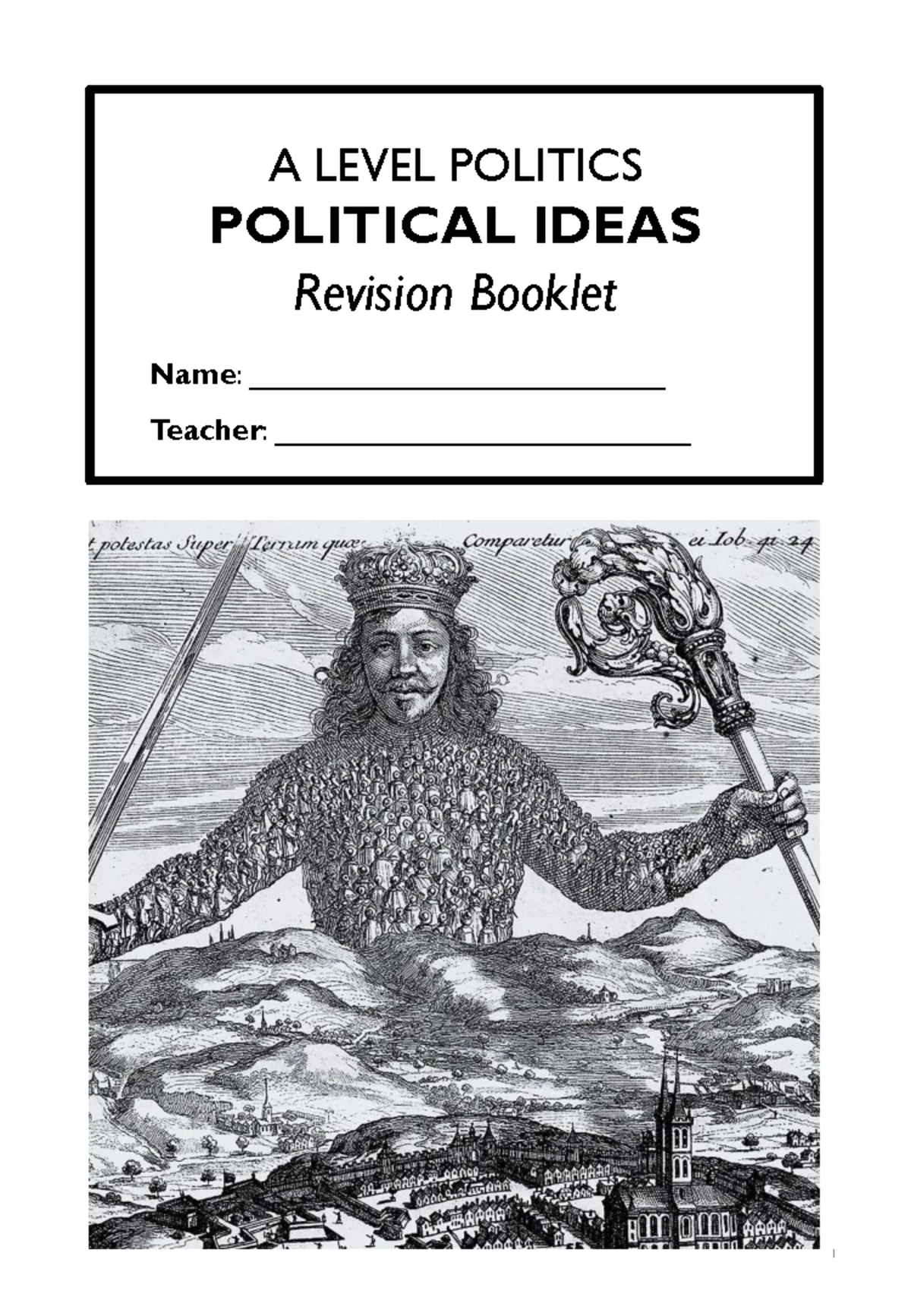 A LEVEL POLITICS IDEOLOGIES Revision Booklet - Studocu