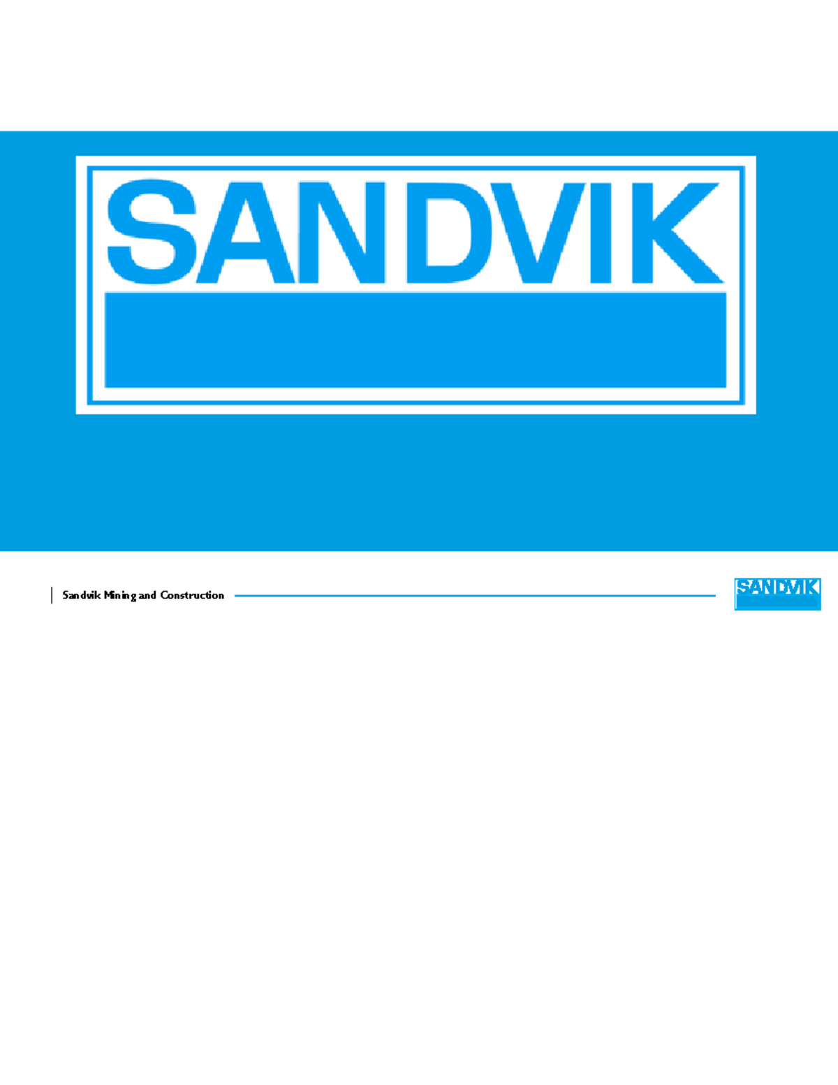 Manual de Operación de la Perforadora Hidráulica DE710 - Sandvik Mining ...