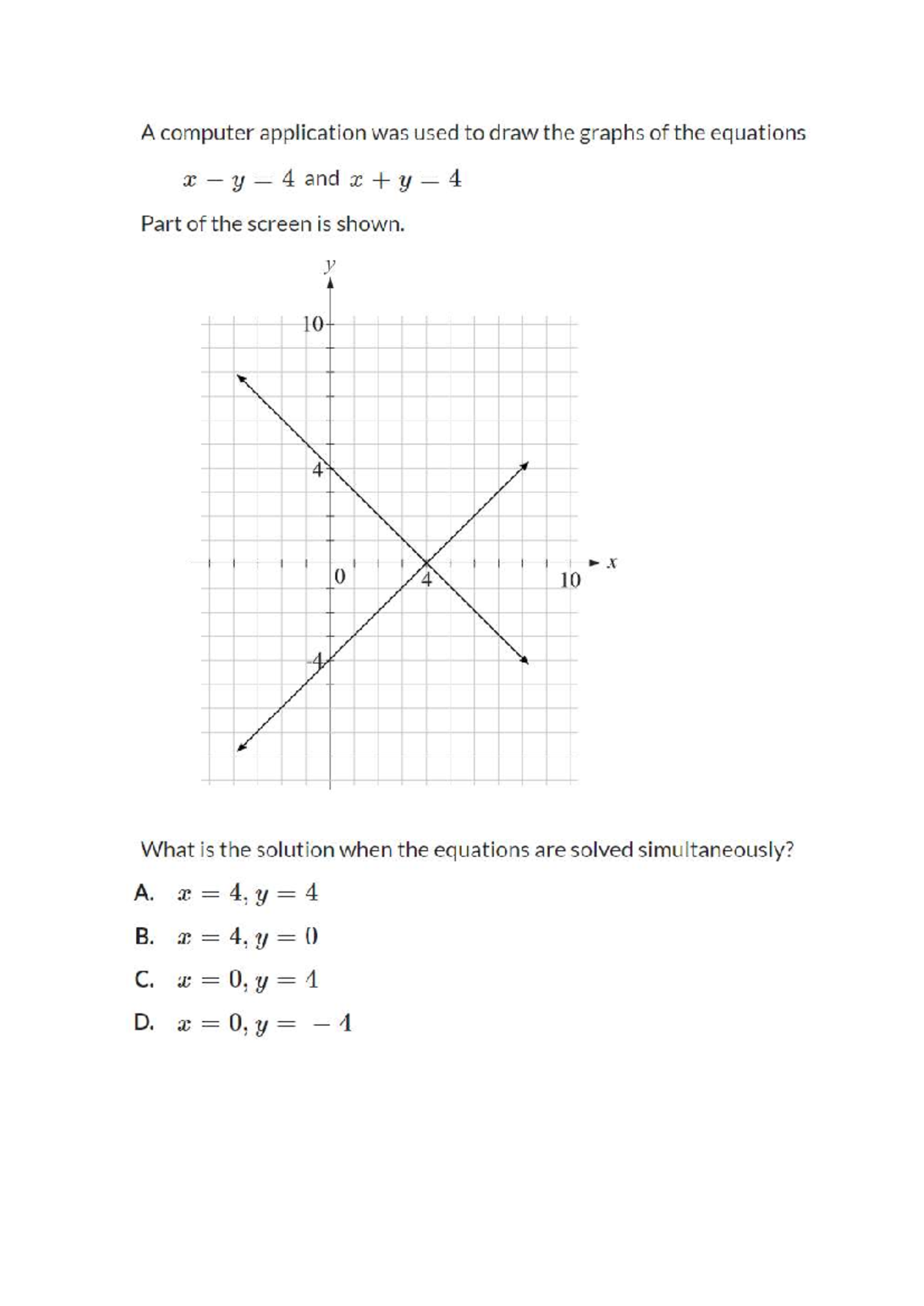 Algebra Practice: Simultaneous Equations & Graphs - STD2 A4 - Studocu