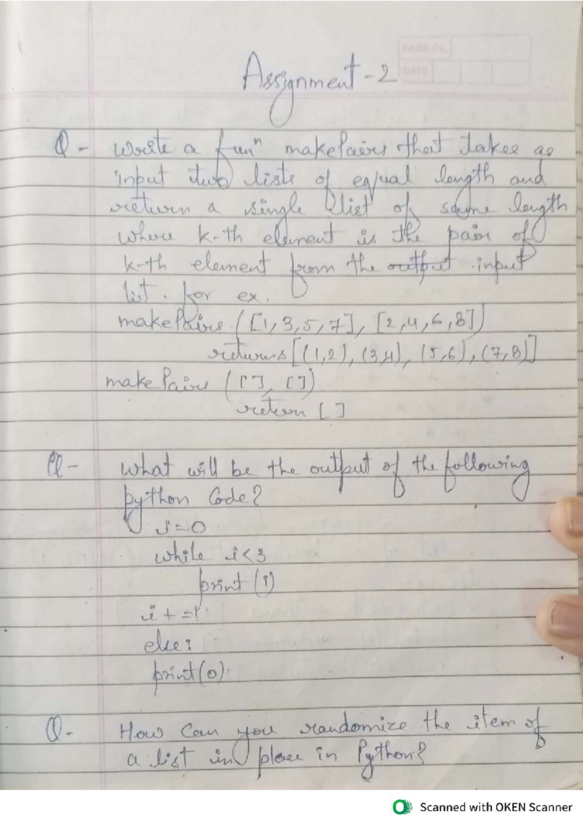 Python Assignment 2 - Course Code U 4,6, U s 07 - Studocu