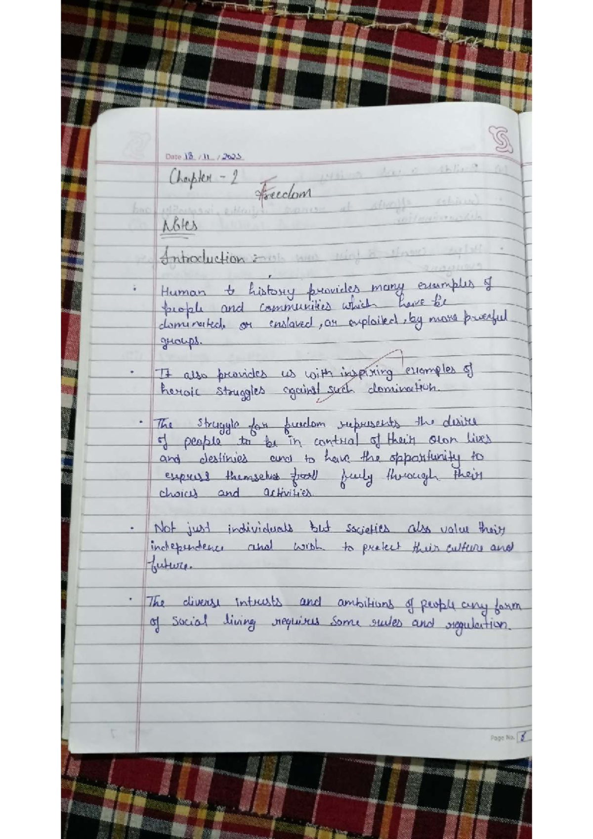 Class 11 Political Theory: Chapter 2 Freedom Notes & Q&A - Studocu