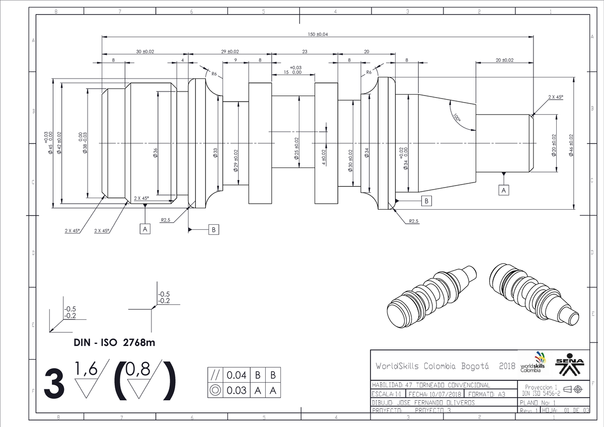 Metrology II Project Piece - Technical Drawing and Measurements - Studocu