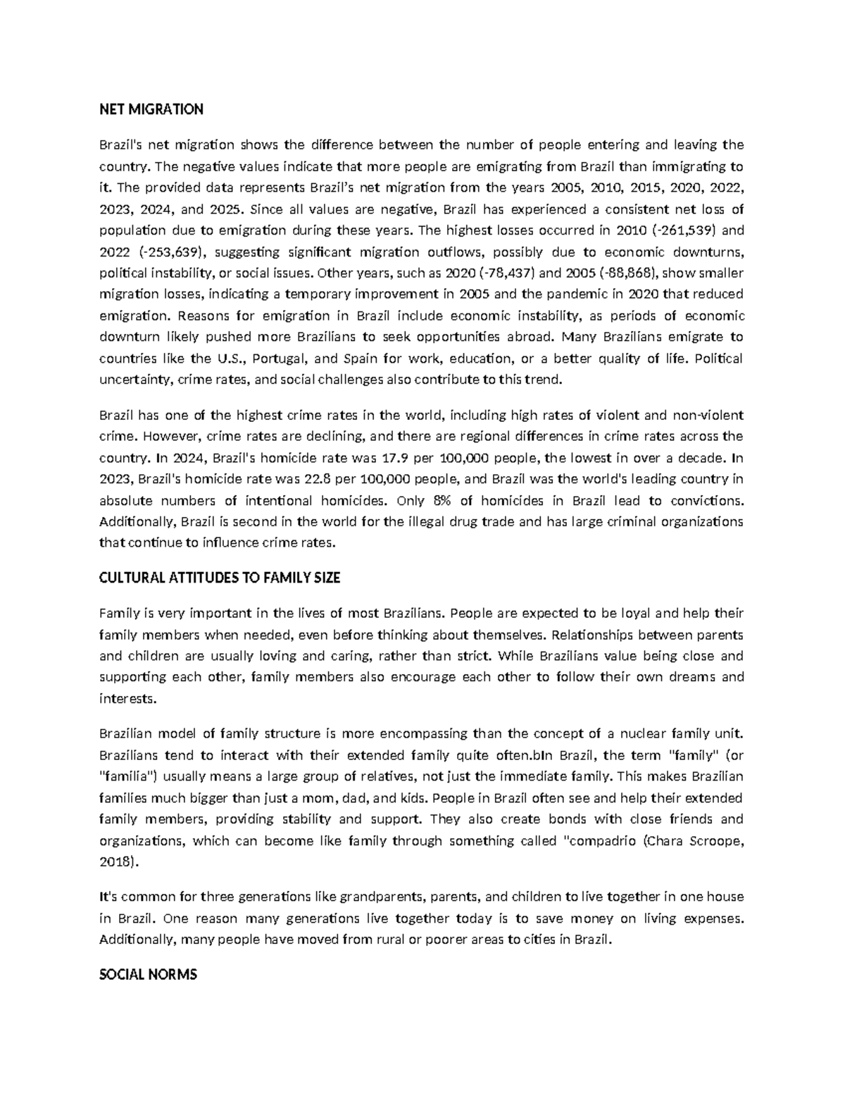 Net Migration Net Migration Brazils Net Migration Shows The Difference Between The Number Of