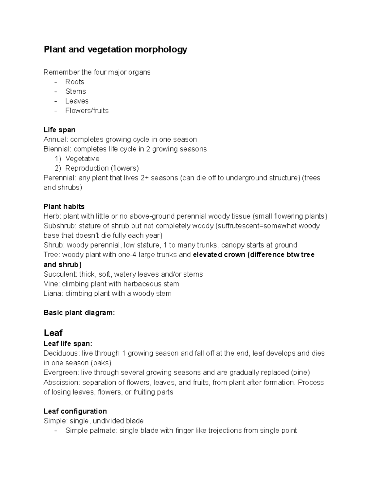 Plant & Vegetation Morphology (BIO 101): Key Concepts & Terminology ...