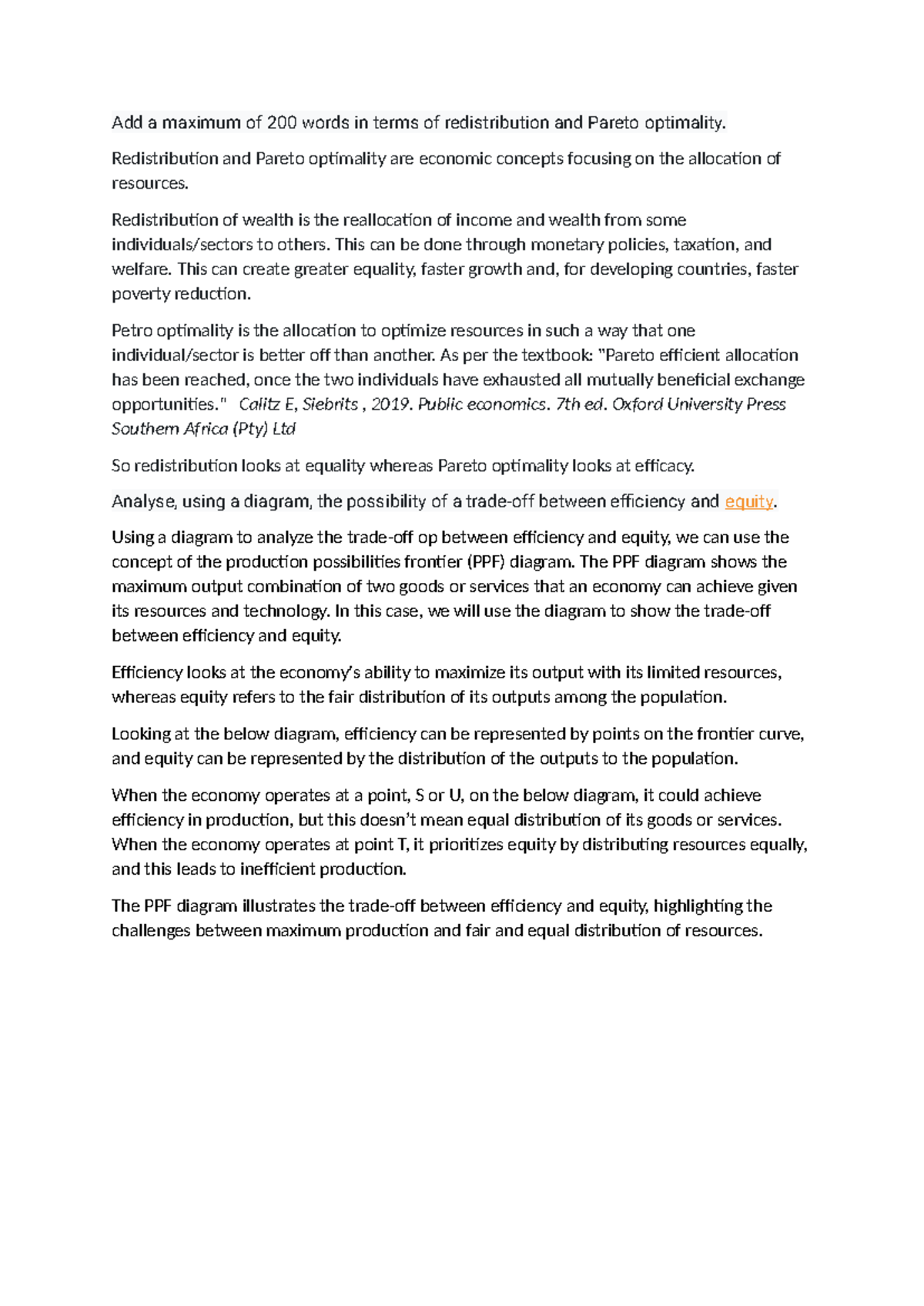 Redistribution vs. Pareto Optimality: Economic Implications & Analysis ...