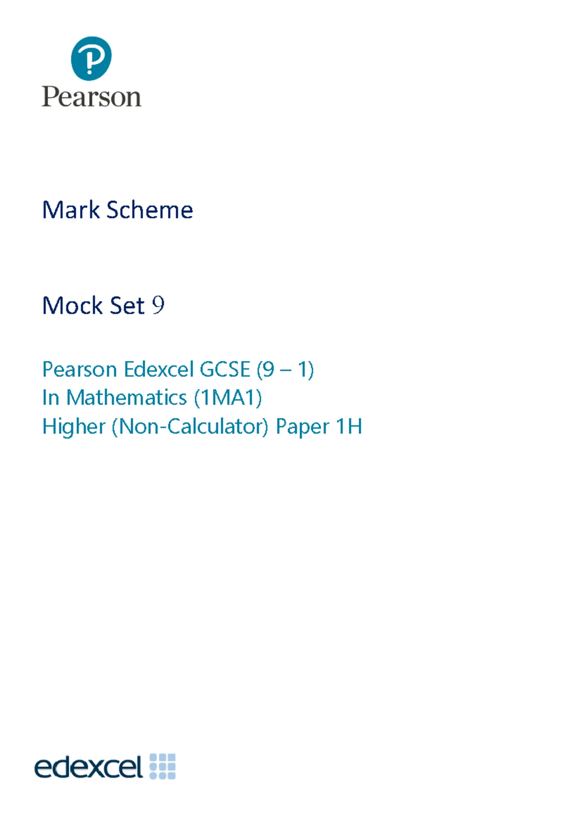 1MA1 3H que Mock Set 5 - Edexcel GCSE Maths Mock Set 5 Paper 3 - Turn ...