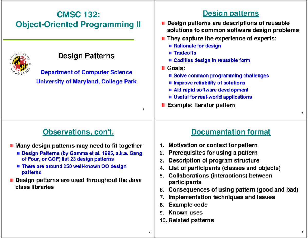 DRn1sx6n Xx U6 - Lecture Notes - 1 CMSC 132: Object-Oriented ...
