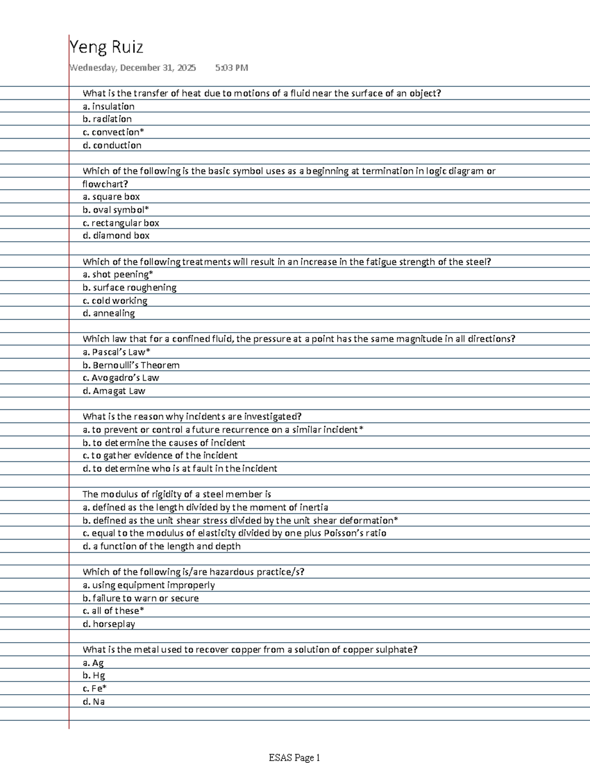 ESAS Reviewer: Heat Transfer, Logic Diagrams, and Engineering Concepts ...