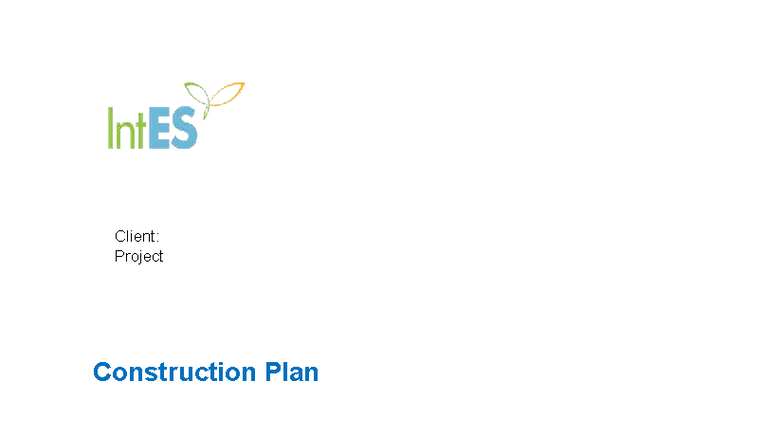 INTES 7144003 - Project Construction Plan Overview and Procedures - Studocu