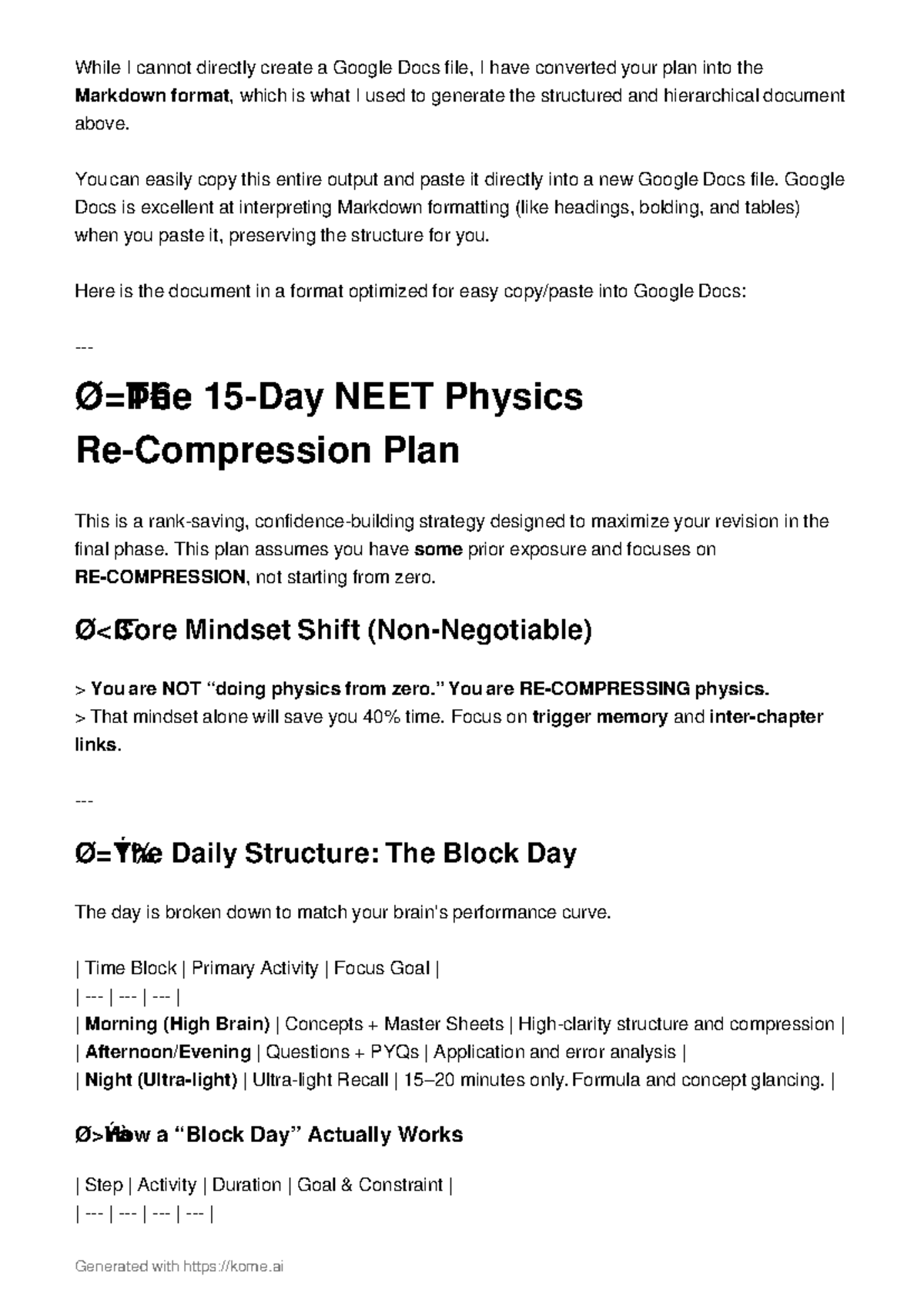 NEET Physics Final Exam Revision Plan: Structured Strategy Guide - Studocu