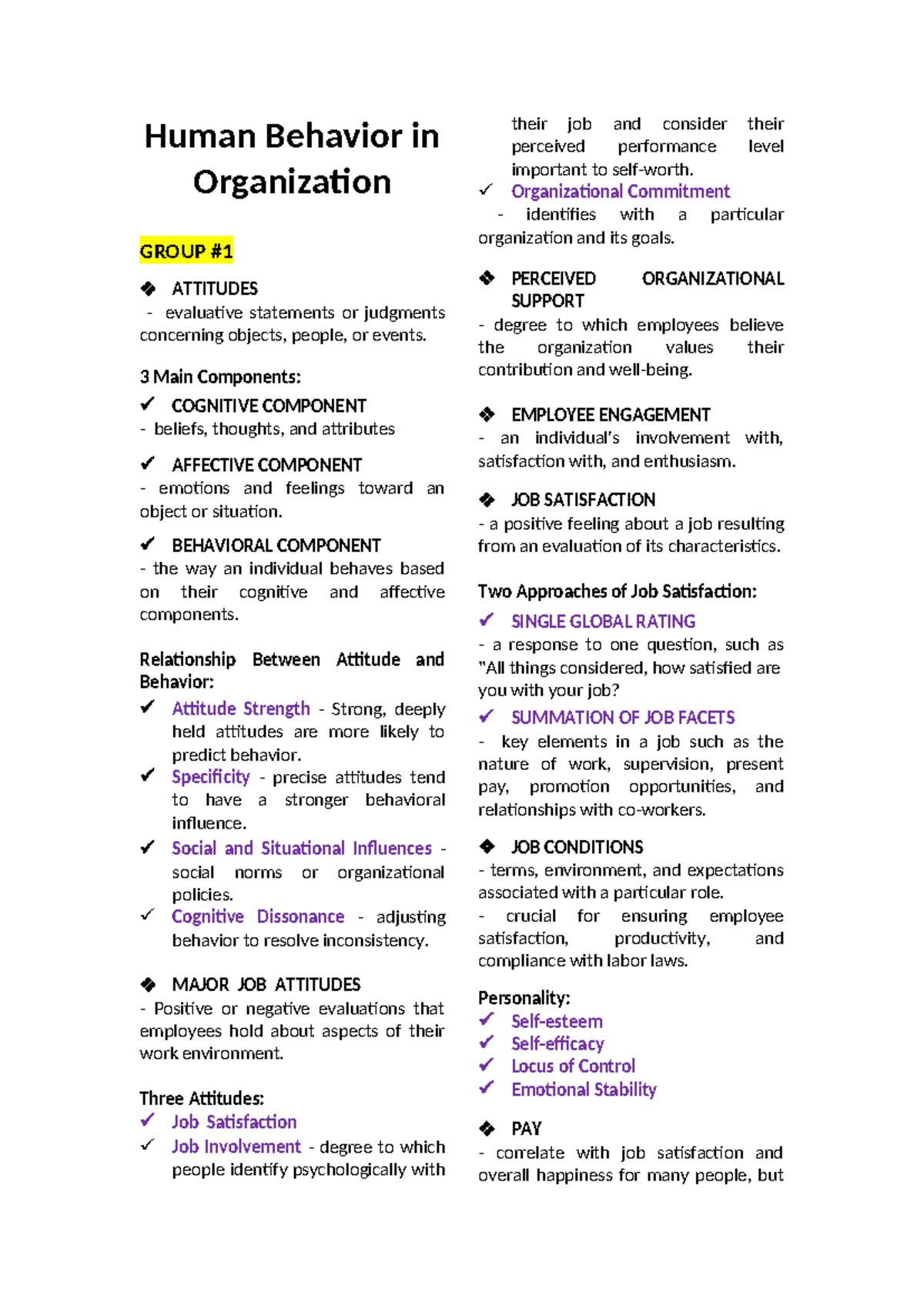 HBO 5-6 Updated: Understanding Human Behavior in Organizations - Studocu