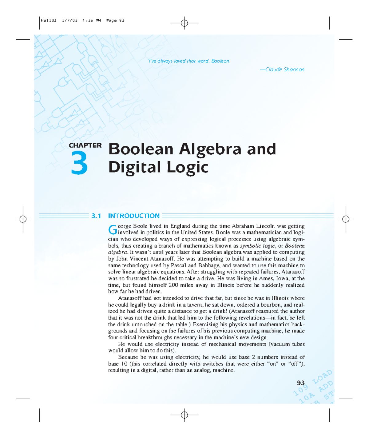 Boolean Algebra - 93 CHAPTER “I’ve always loved that word, Boolean ...