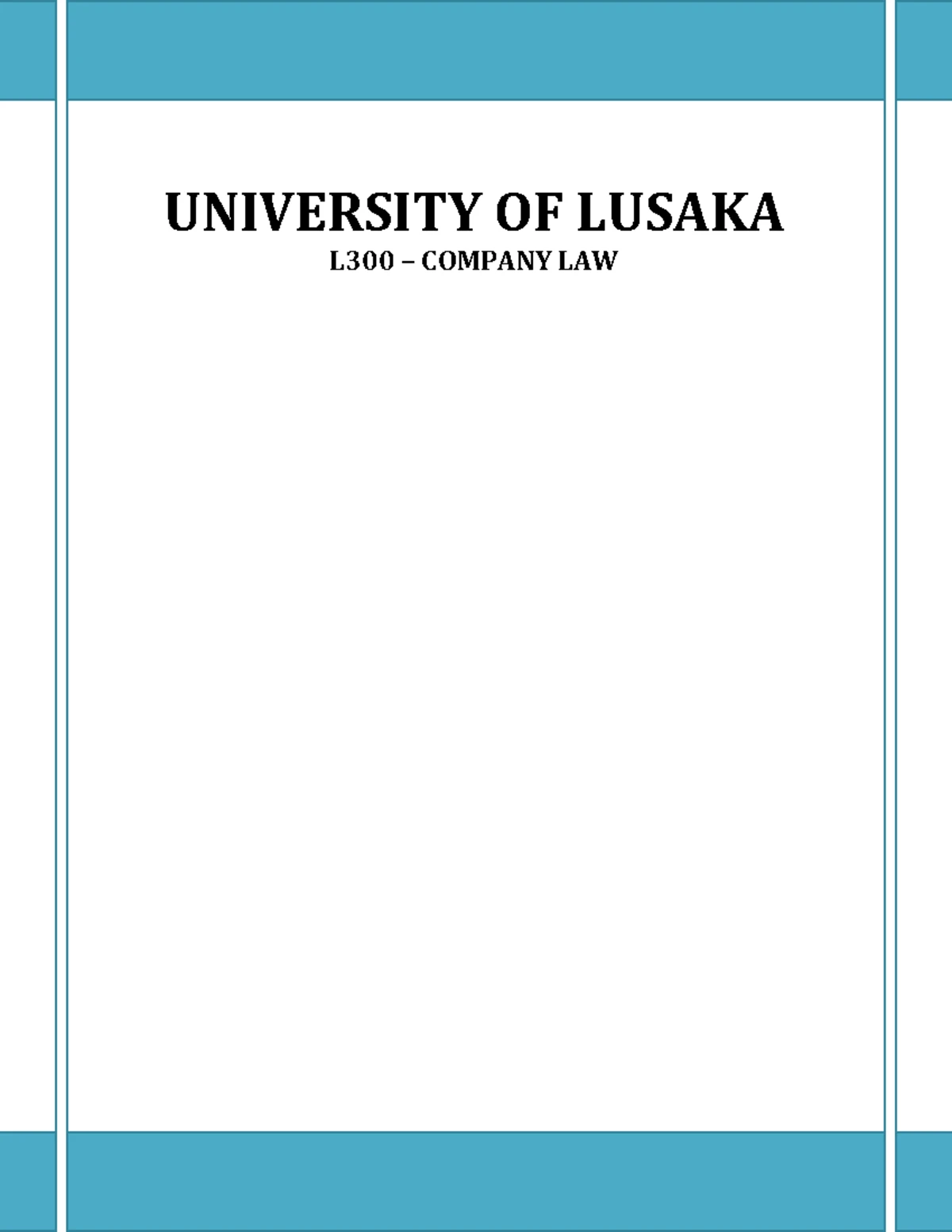 Company Law Ziale by Wezi (FULL Version Parts 1, 2 and 3) - COMPANY LAW ...