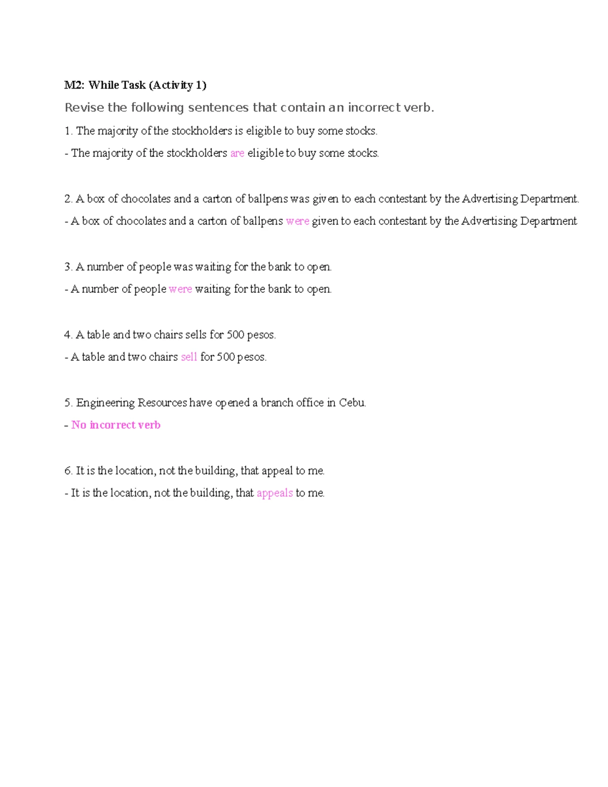 Expository Writing Module 1 Activities - Medtech - Studocu
