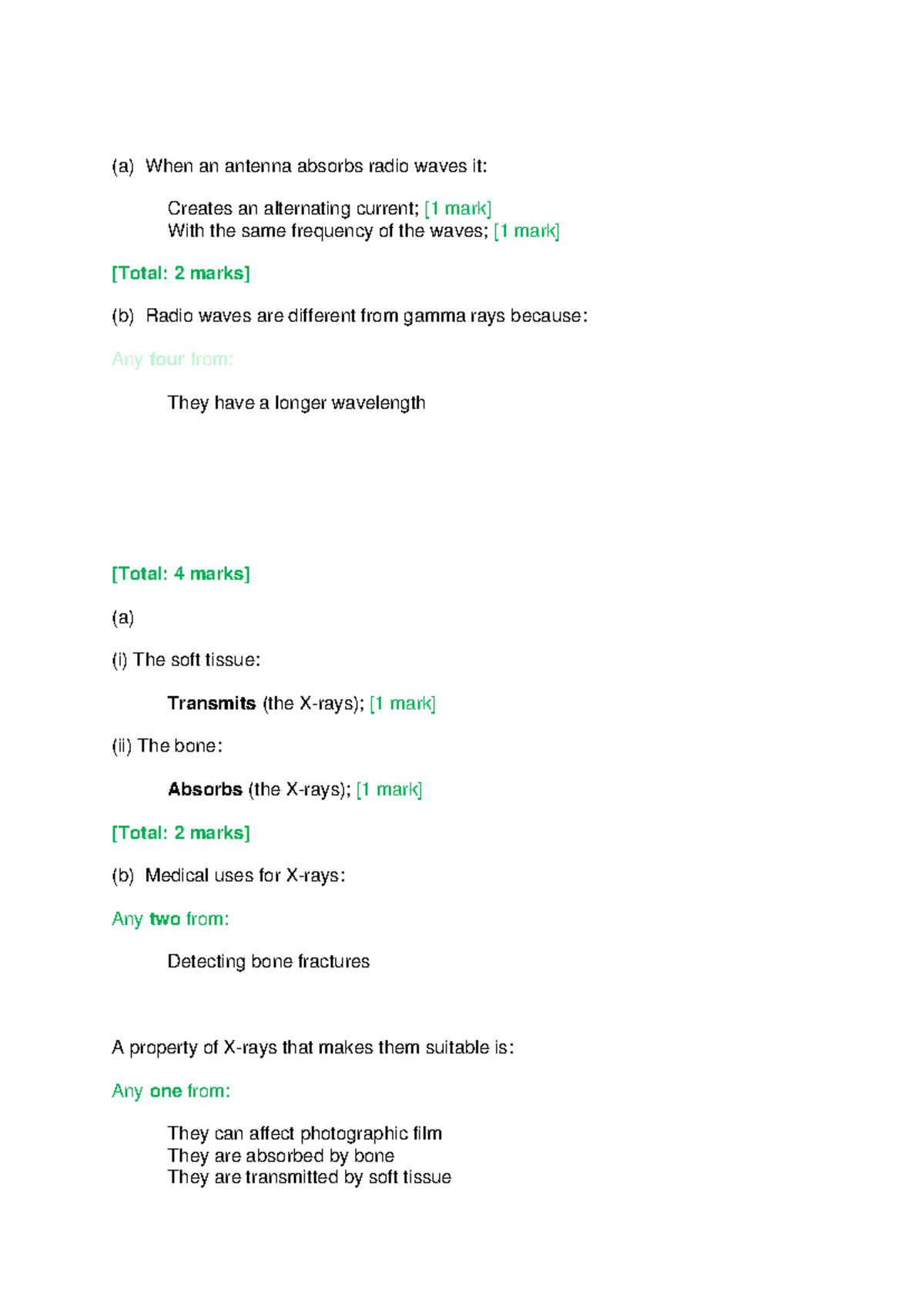 Model Answers: Physics Medium 1a & 1b Exam Review - Studocu