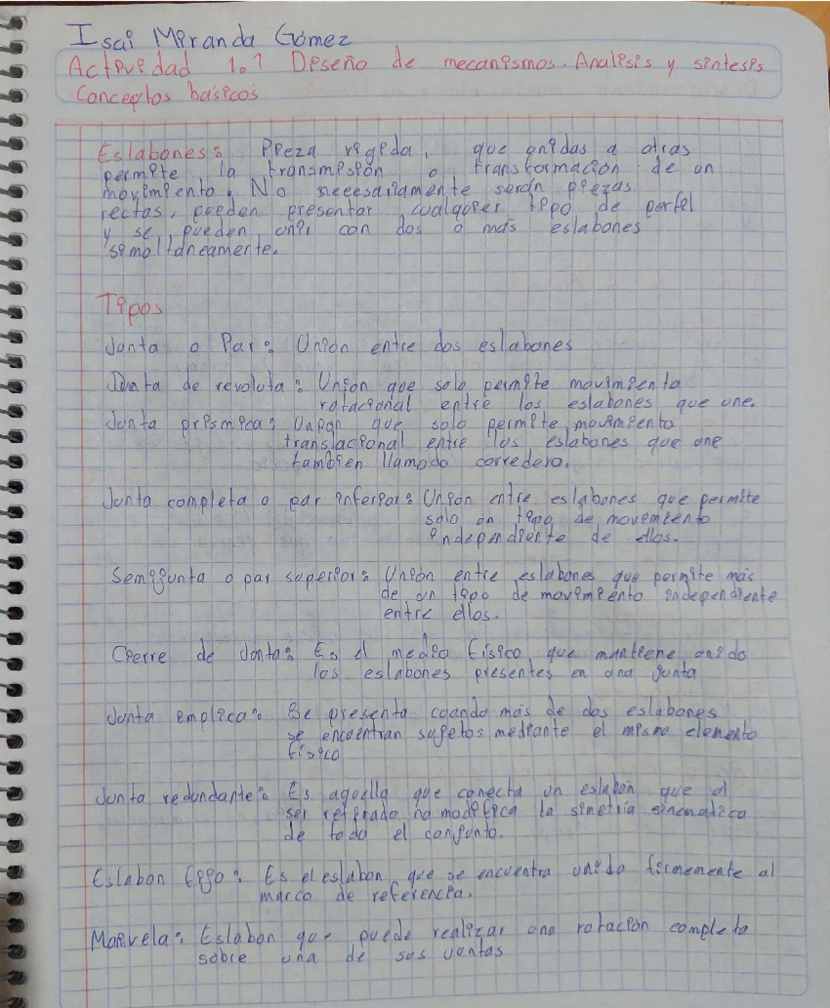 1.1Diseño de mecanismos - Tipos Jonta 0 Par : Union entre dos eslabones ...