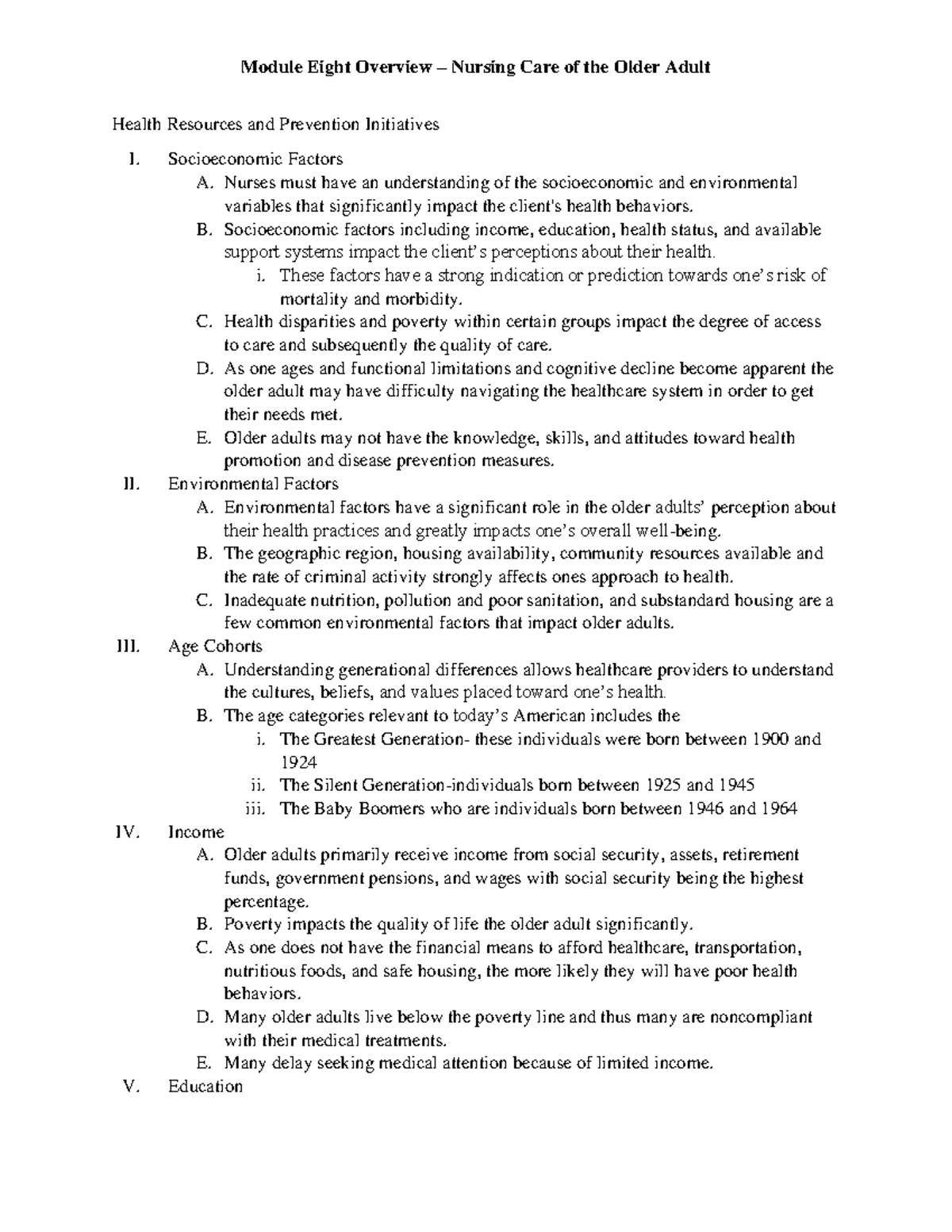 NCOA Module 8 Overview - Health Resources and Prevention Initiatives I ...
