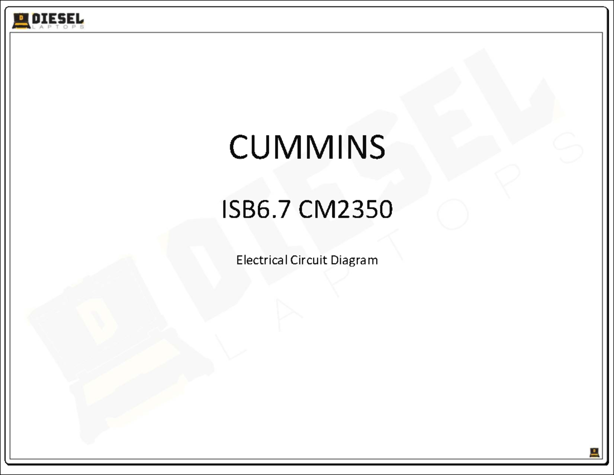CUMMINS ISB6.7 CM2350 Electrical Circuit Diagram Guide - Studocu