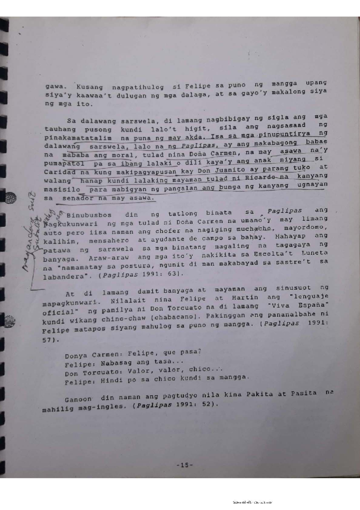 Pilantik ng pusong: Isang pagsusuri sa mga sarswela at bodabil - Studocu