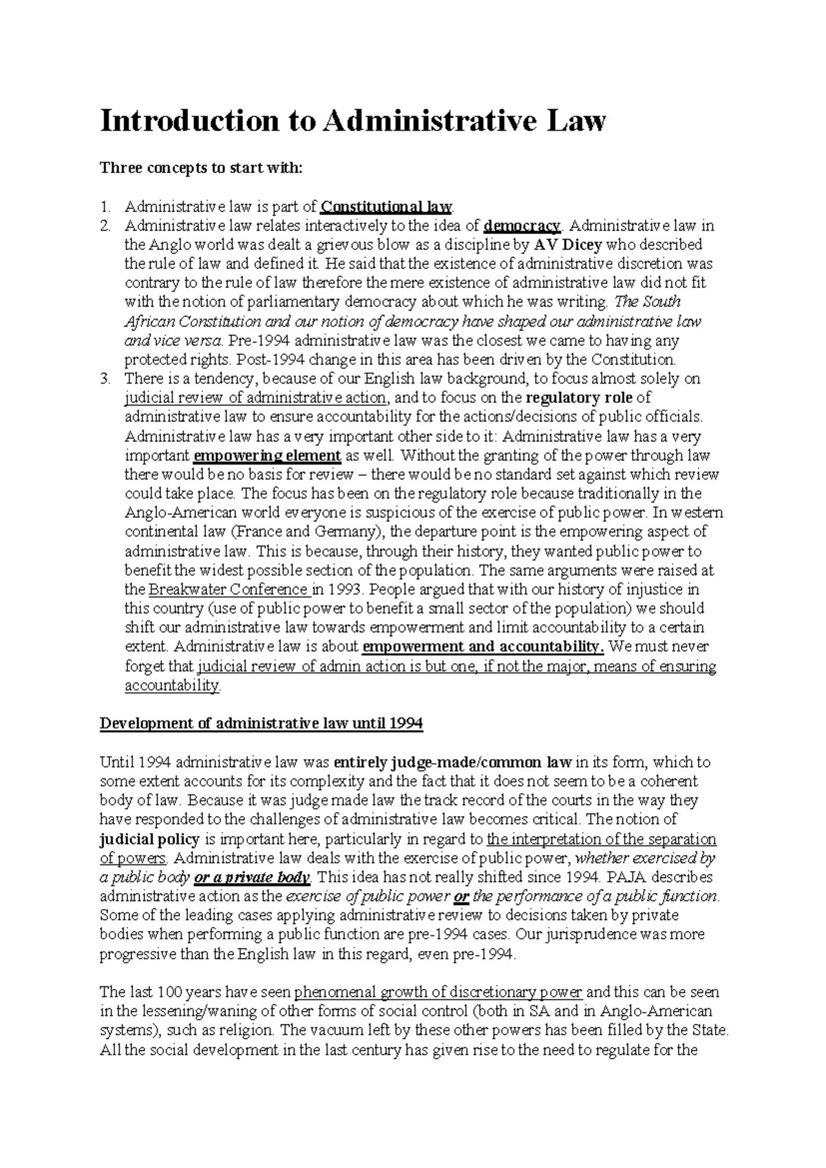Administrative Law 101: Key Concepts and Review Pathways - Studocu