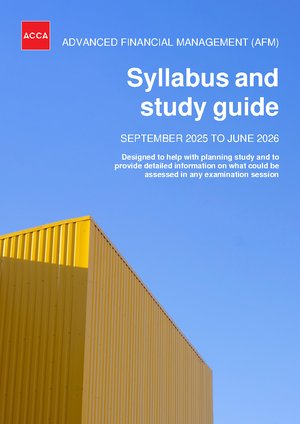 APM S25-J26 syllabus and study guide - ADVANCED PERFORMANCE MANAGEMENT ...