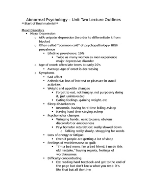 Intro to Psychology Unit 1 - Introduction to Psychology – Unit One ...