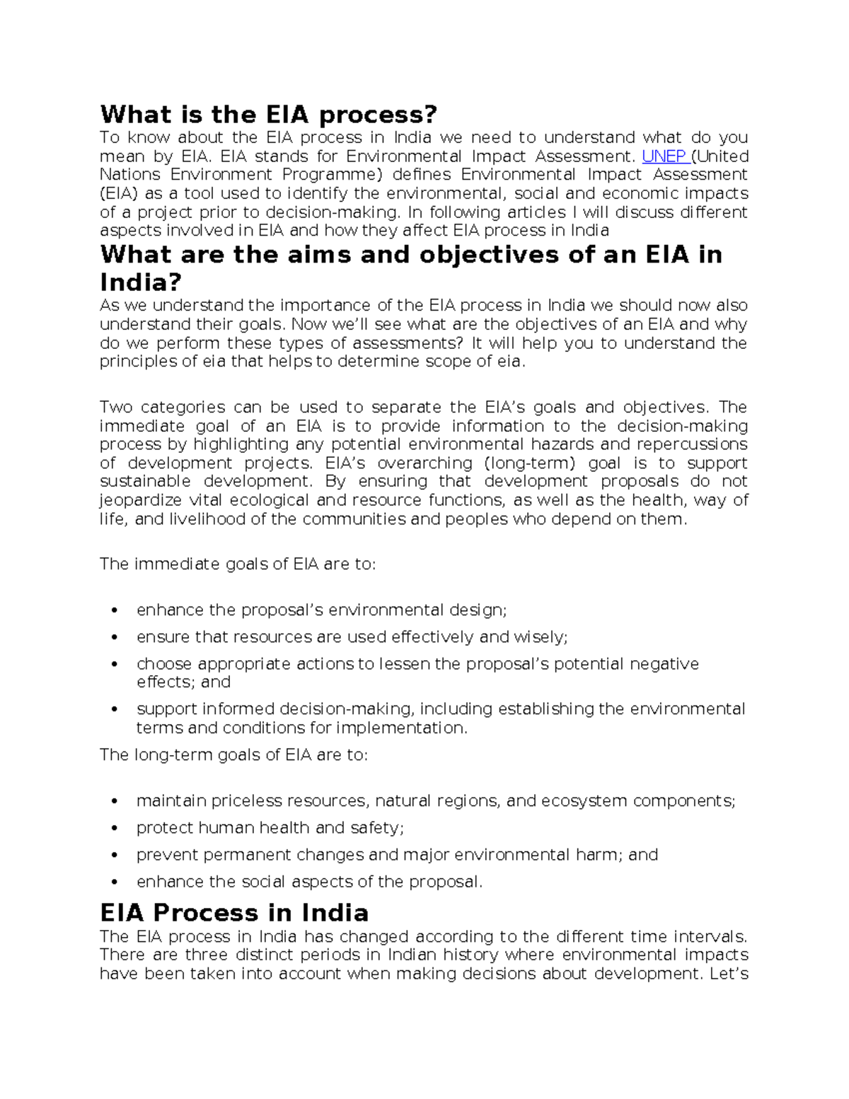 EIA Process in India: Understanding Goals, Principles, and Benefits ...