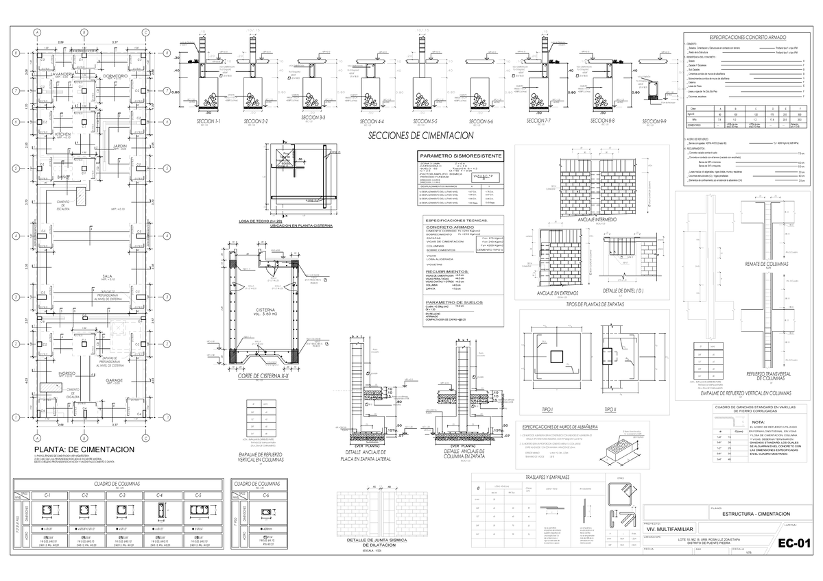 Estructura y Refuerzos en Columnas - Proyecto PLANO 2023 - Studocu