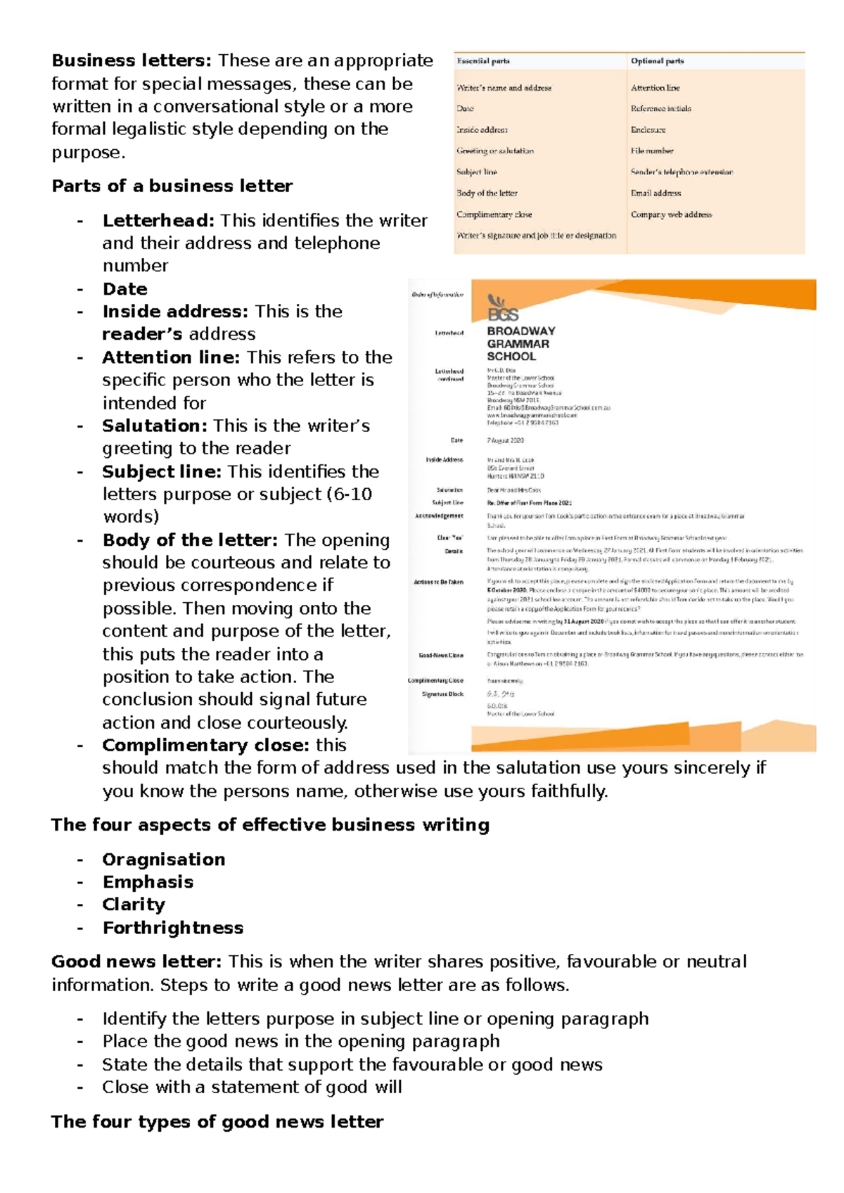 Business Letters and Memos: Key Concepts and Writing Techniques ...