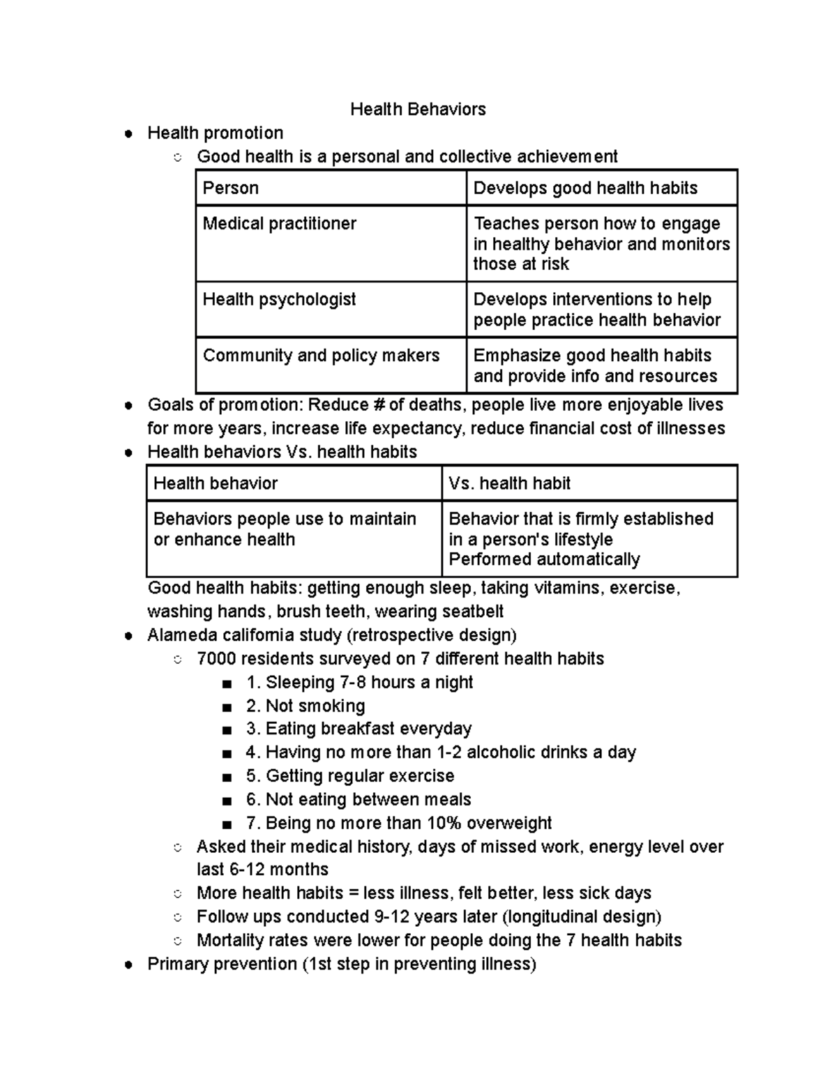 Chapter 3 - Health Behaviors: Promoting Wellness and Lifestyle Changes ...