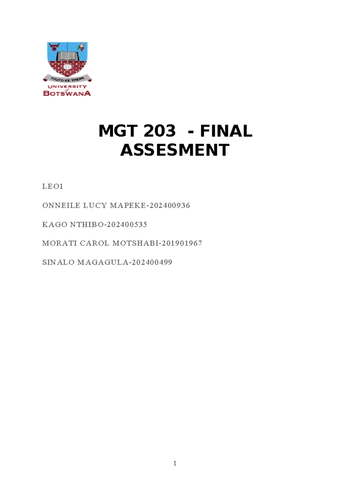 MGT 203 Final Assessment Notes: Linear Programming & Inventory ...