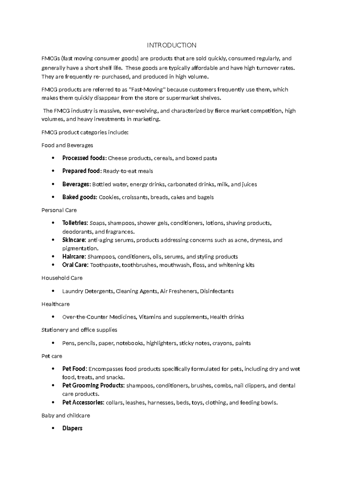 FMCG-2: Comprehensive Overview of the Fast-Moving Consumer Goods ...
