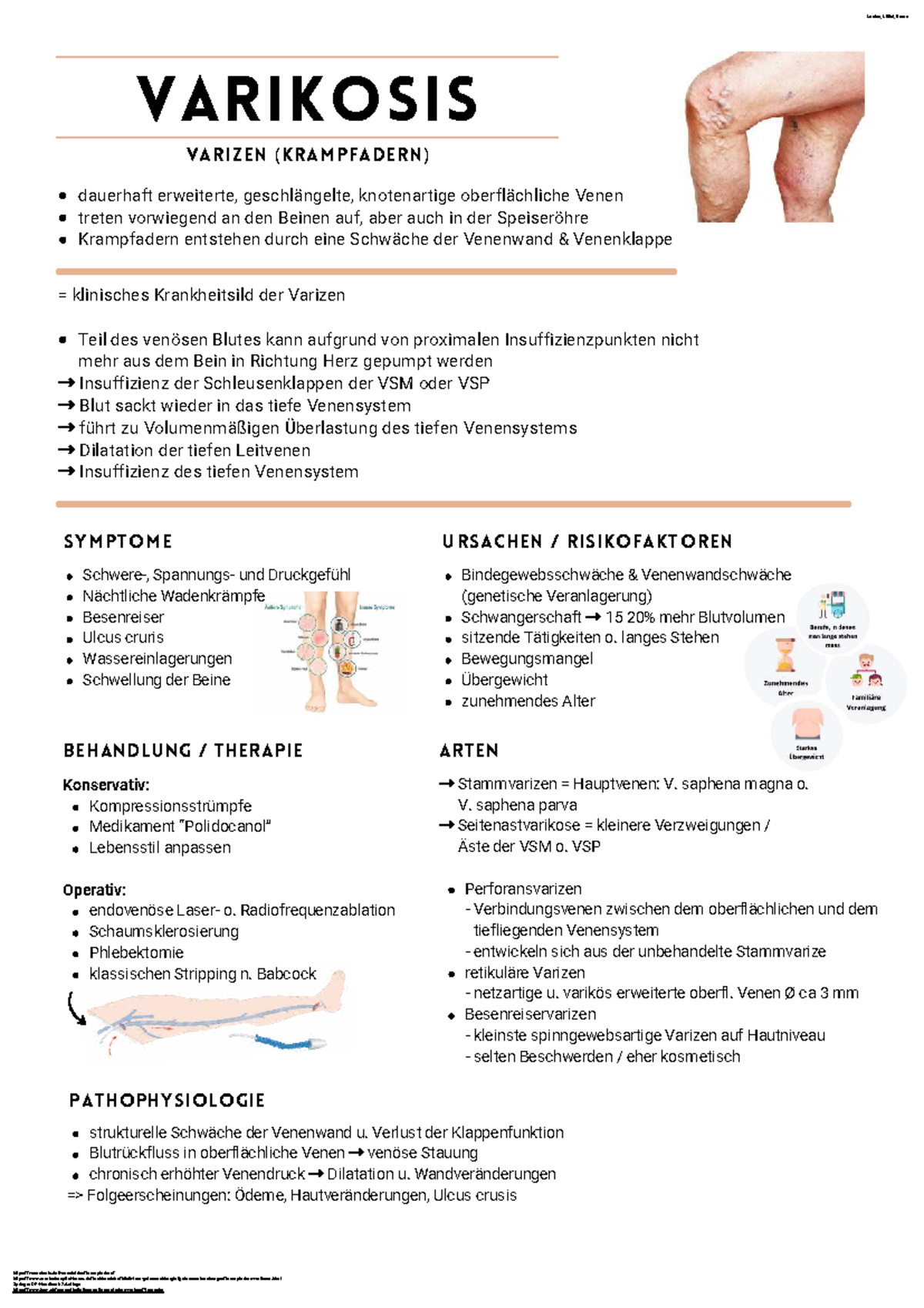 Varikosis und Varizen: Ursachen, Symptome und Behandlung (7.Auflage ...